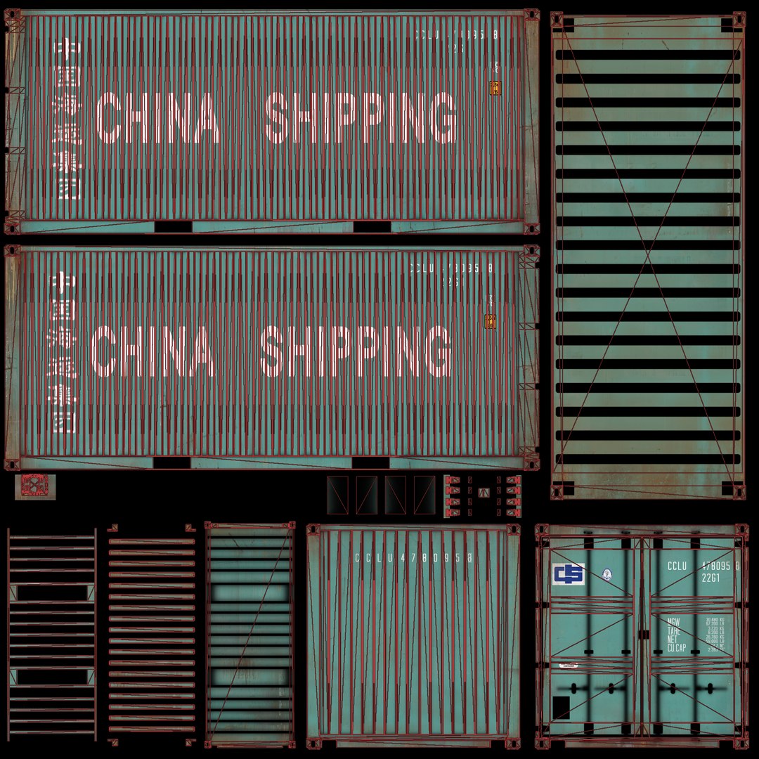 container shipping box 3d model