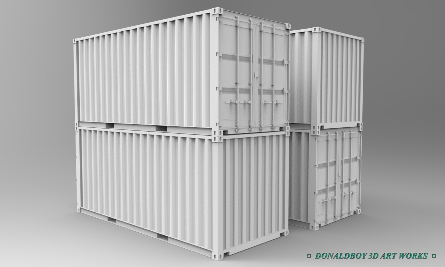 container shipping box 3d model