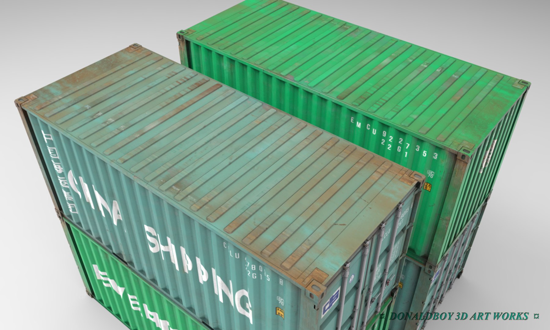 container shipping box 3d model