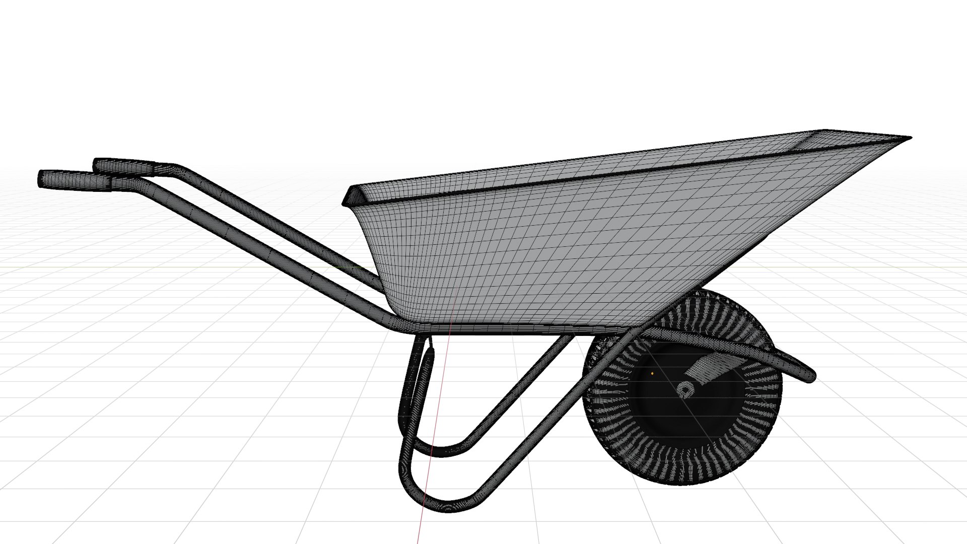 3D 3d Metal Green Garden Wheelbarrow Model - TurboSquid 2067276