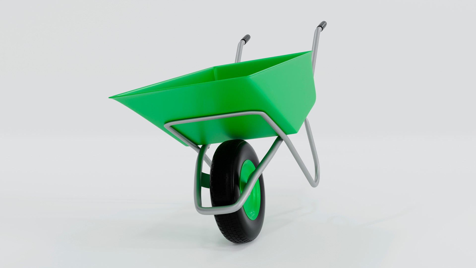 3D 3d Metal Green Garden Wheelbarrow Model - TurboSquid 2067276
