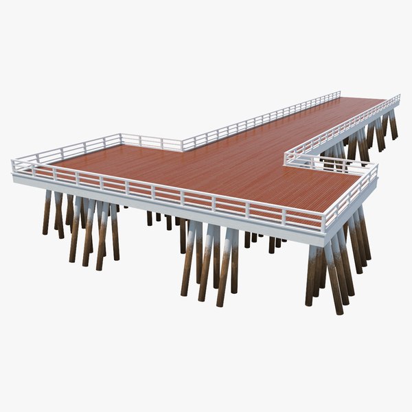 Wooden pier bridge model - TurboSquid 1552872