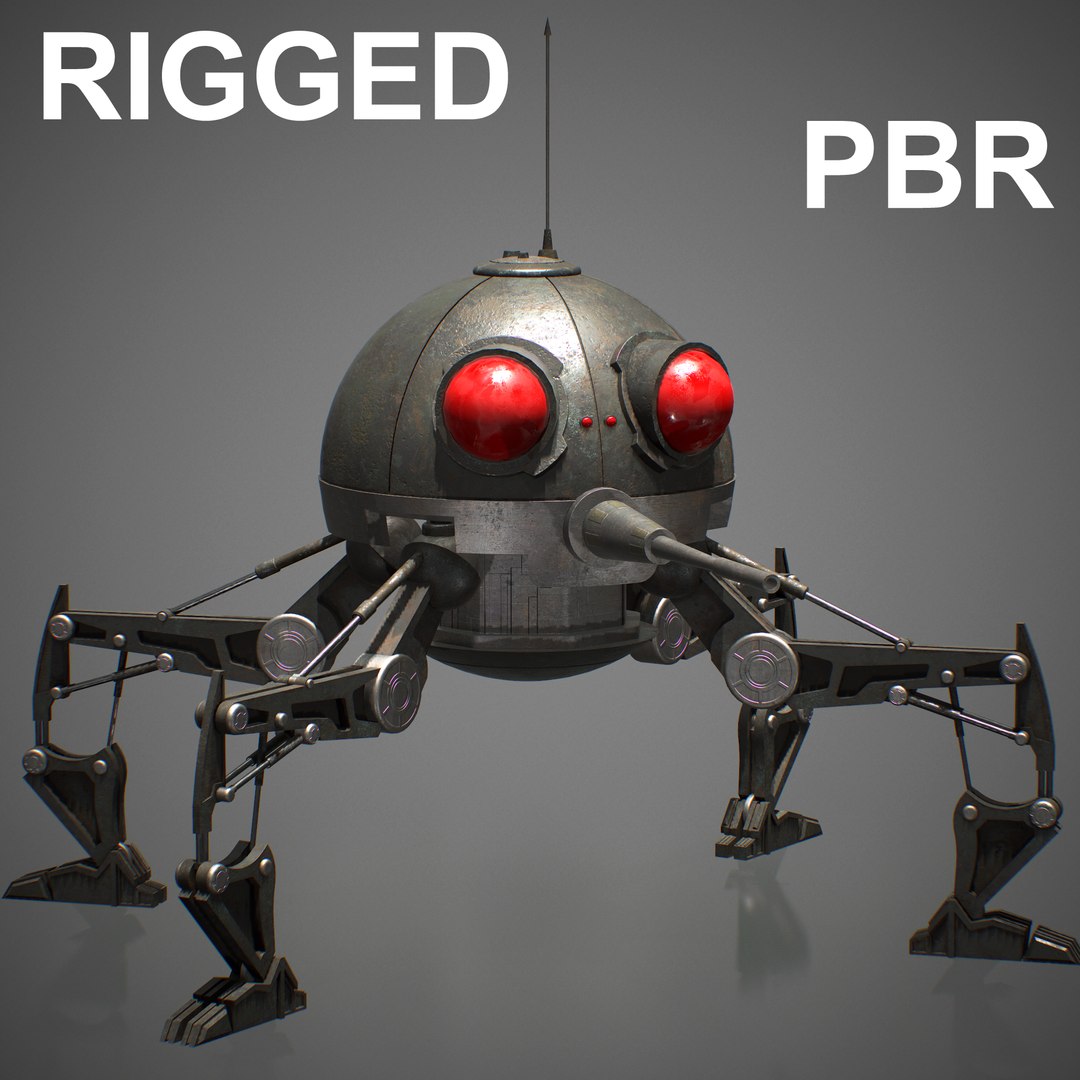 Rigged spider dwarf droid 3D - TurboSquid 1372658