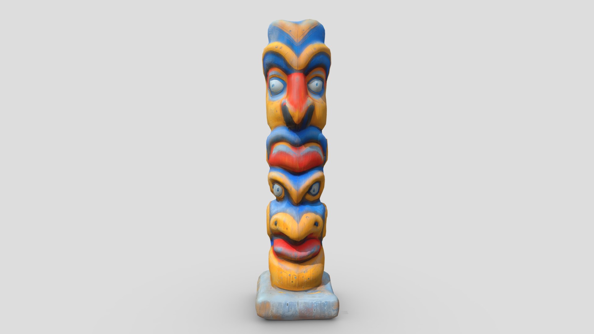 Totem Pole 3 3D Model - TurboSquid 2236360