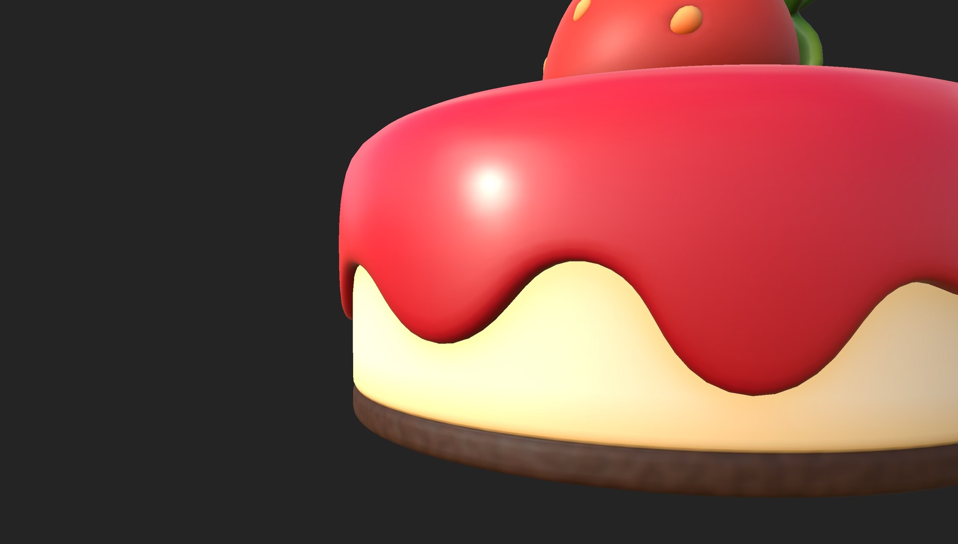 Prop209 Strawberry Cheesecake Model - TurboSquid 2012268