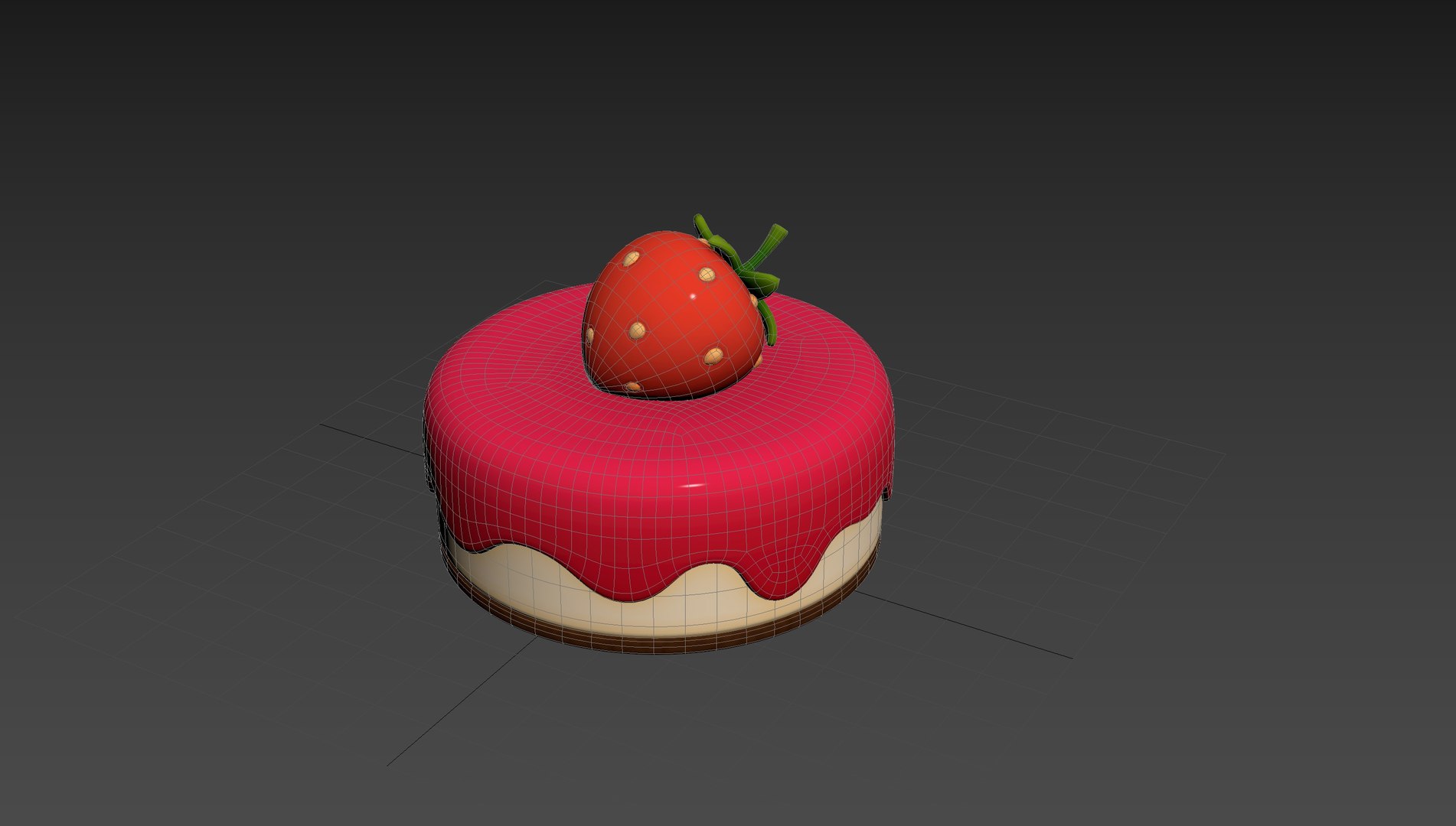 Prop209 Strawberry Cheesecake Model - TurboSquid 2012268