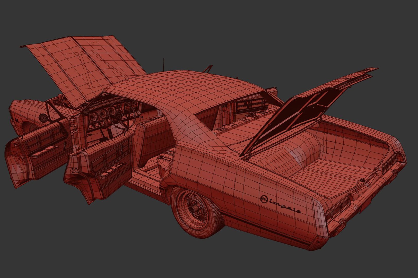Chevrolet Impala 1967 3D Model - TurboSquid 2295435