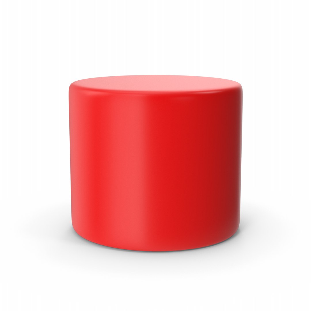 Red Shape Cylinder 3D - TurboSquid 2212255