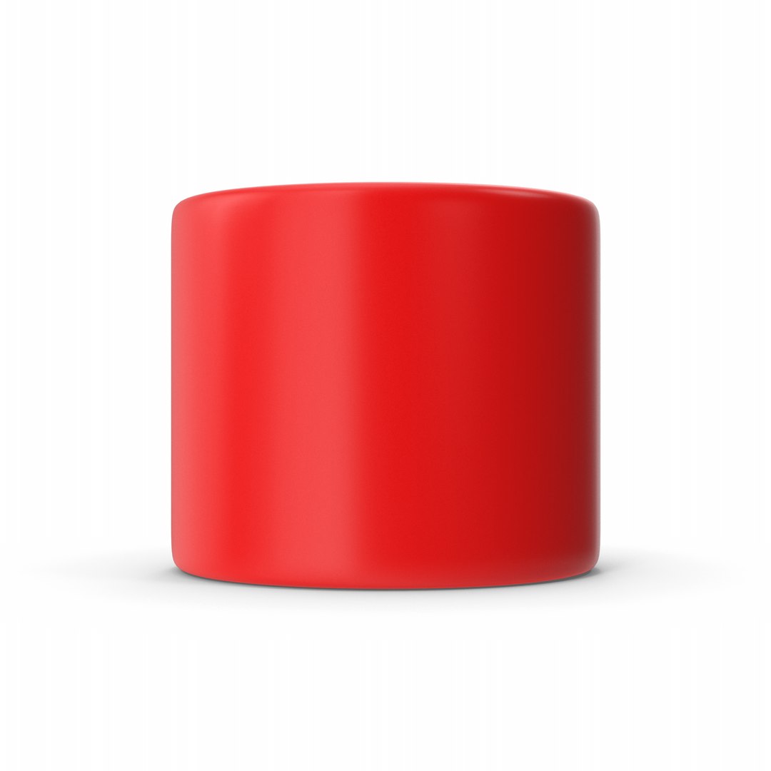 Red Shape Cylinder 3D - TurboSquid 2212255