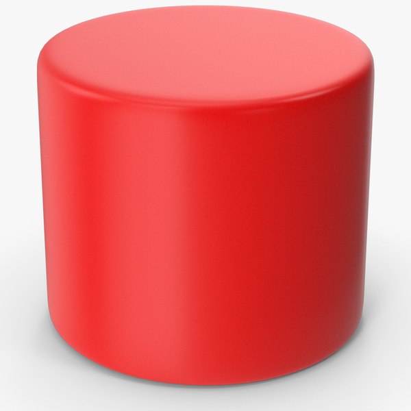 modelo 3d Cilindro de forma roja - TurboSquid 2212255
