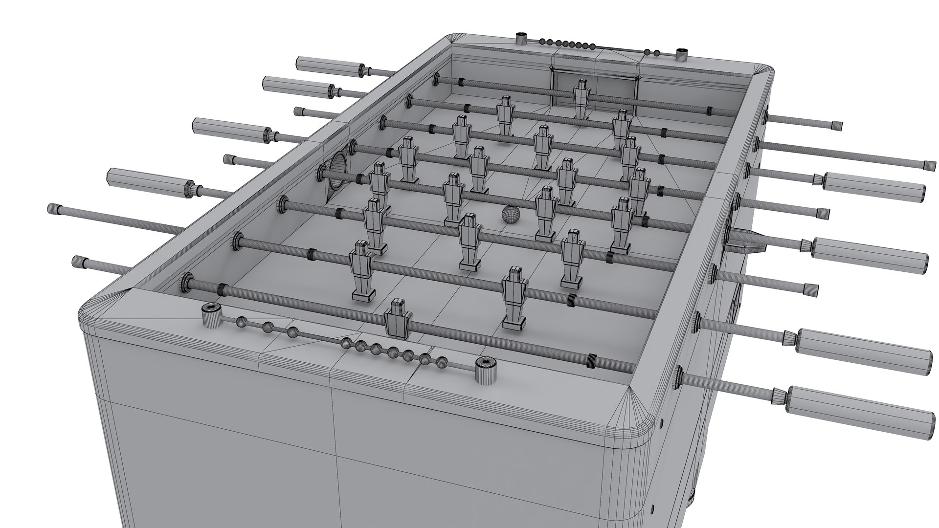 3D Model Foosball Table - TurboSquid 2257730