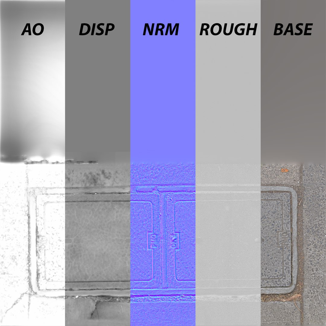 3D Concrete Utility Cover 8k - TurboSquid 1418668