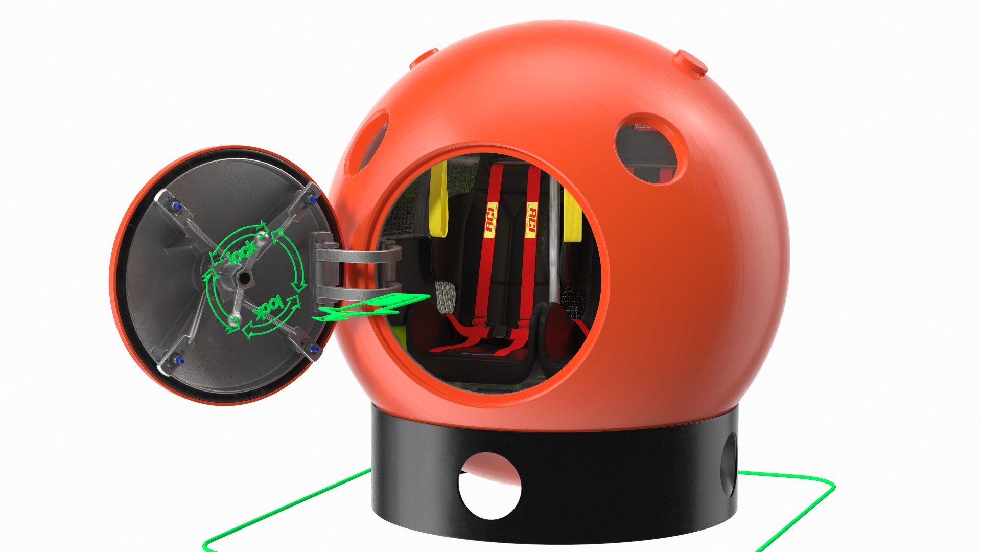 Tsunami Survival Capsule Rigged 3D Model - TurboSquid 1987141
