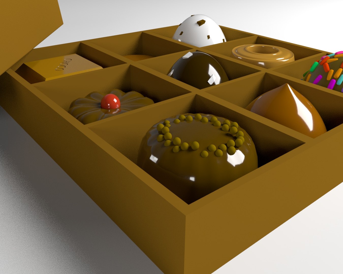 3D Choco Chocolate Box - TurboSquid 1527776