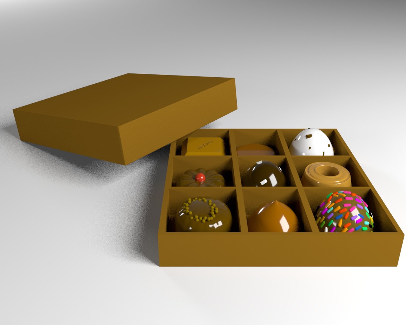 3D Choco Chocolate Box - TurboSquid 1527776