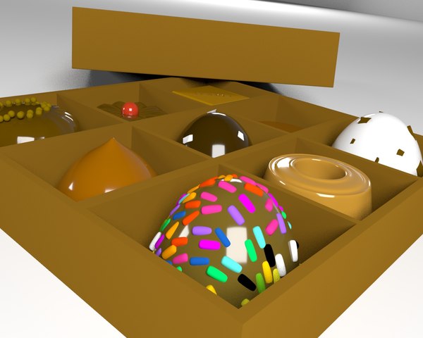 3D choco chocolate box - TurboSquid 1527776