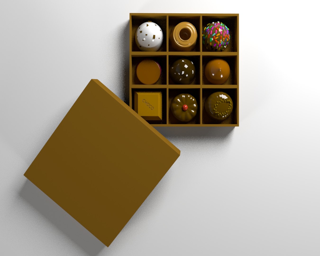 3D Choco Chocolate Box - TurboSquid 1527776