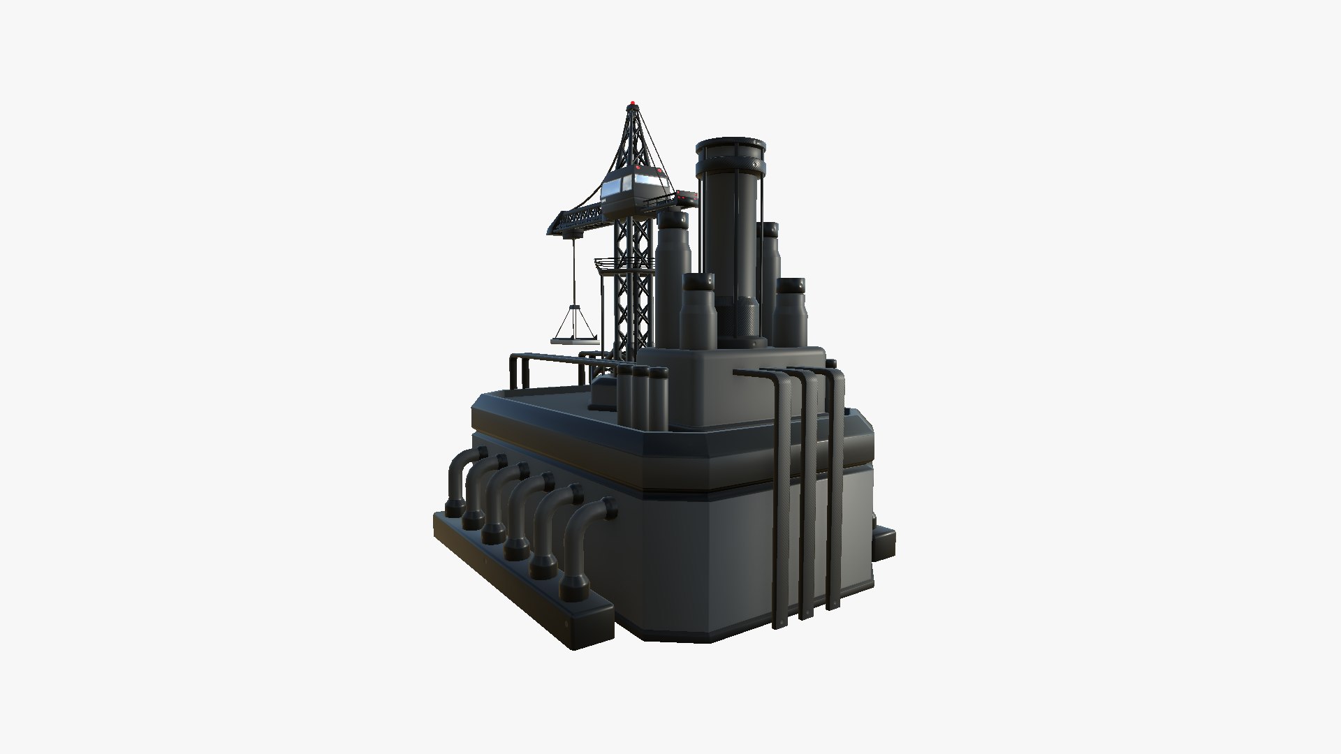 3D SciFi Factory A07 Black - Sci Fi Exterior Design model - TurboSquid ...