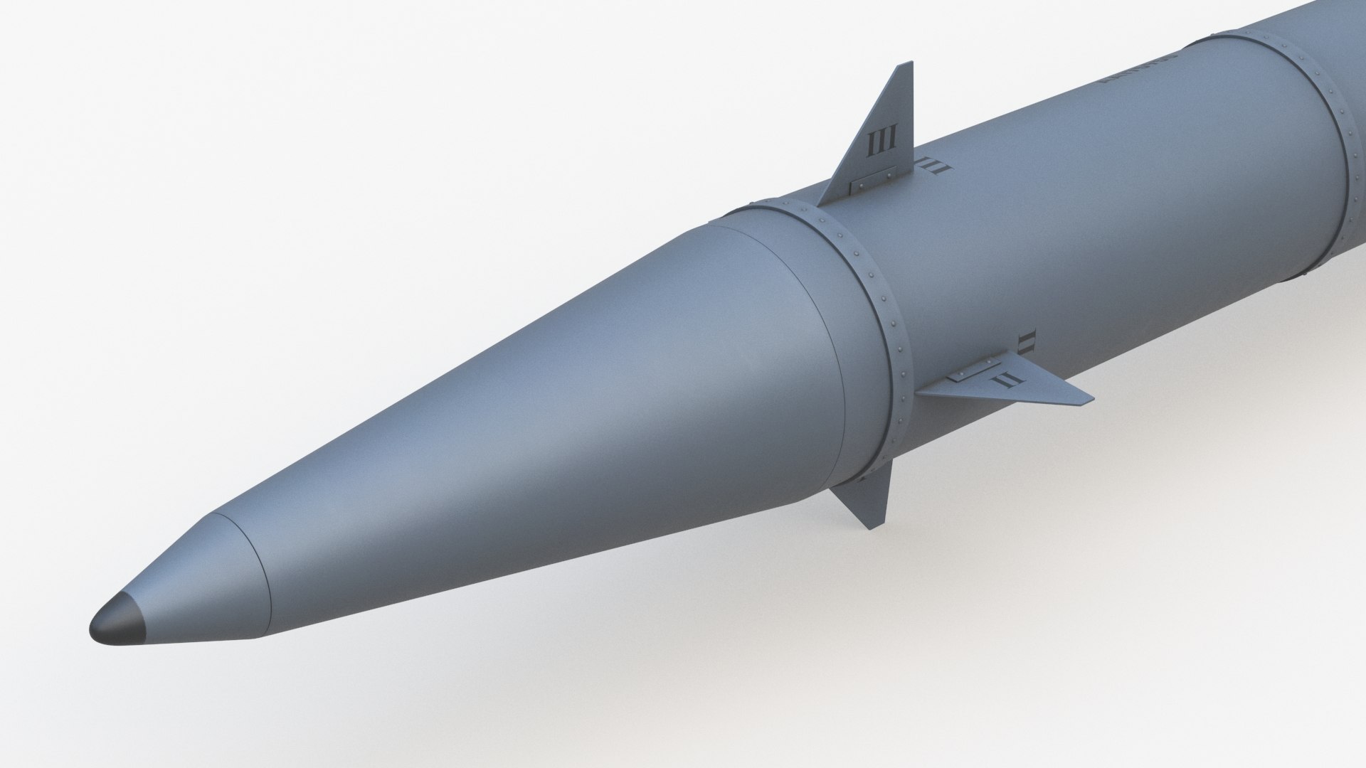 Fath-360 Compact Tactical Missile Grey 3D Model - TurboSquid 2302763
