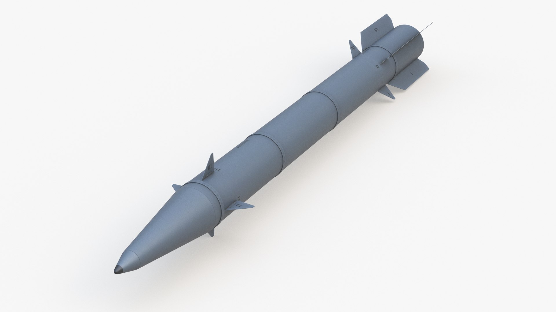 Fath-360 Compact Tactical Missile Grey 3D Model - TurboSquid 2302763