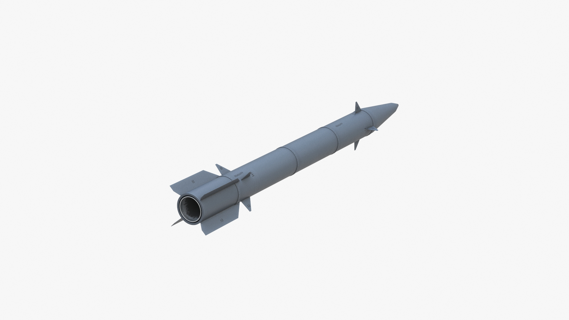 Fath-360 Compact Tactical Missile Grey 3D Model - TurboSquid 2302763