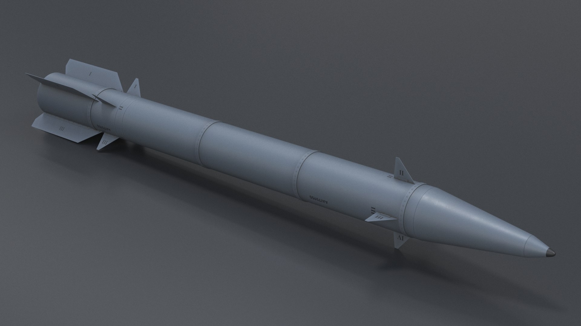Fath-360 Compact Tactical Missile Grey 3D Model - TurboSquid 2302763
