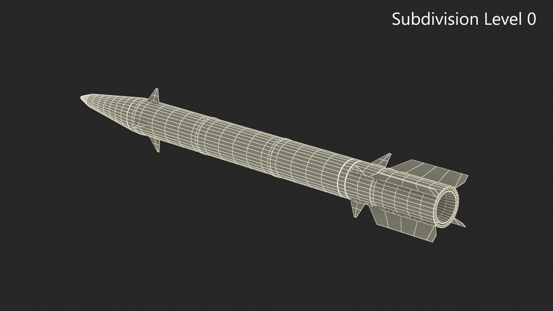Fath-360 Compact Tactical Missile Grey 3D Model - TurboSquid 2302763