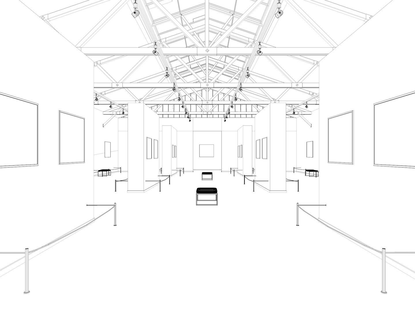 3D Art Gallery Exhibition model - TurboSquid 2067991