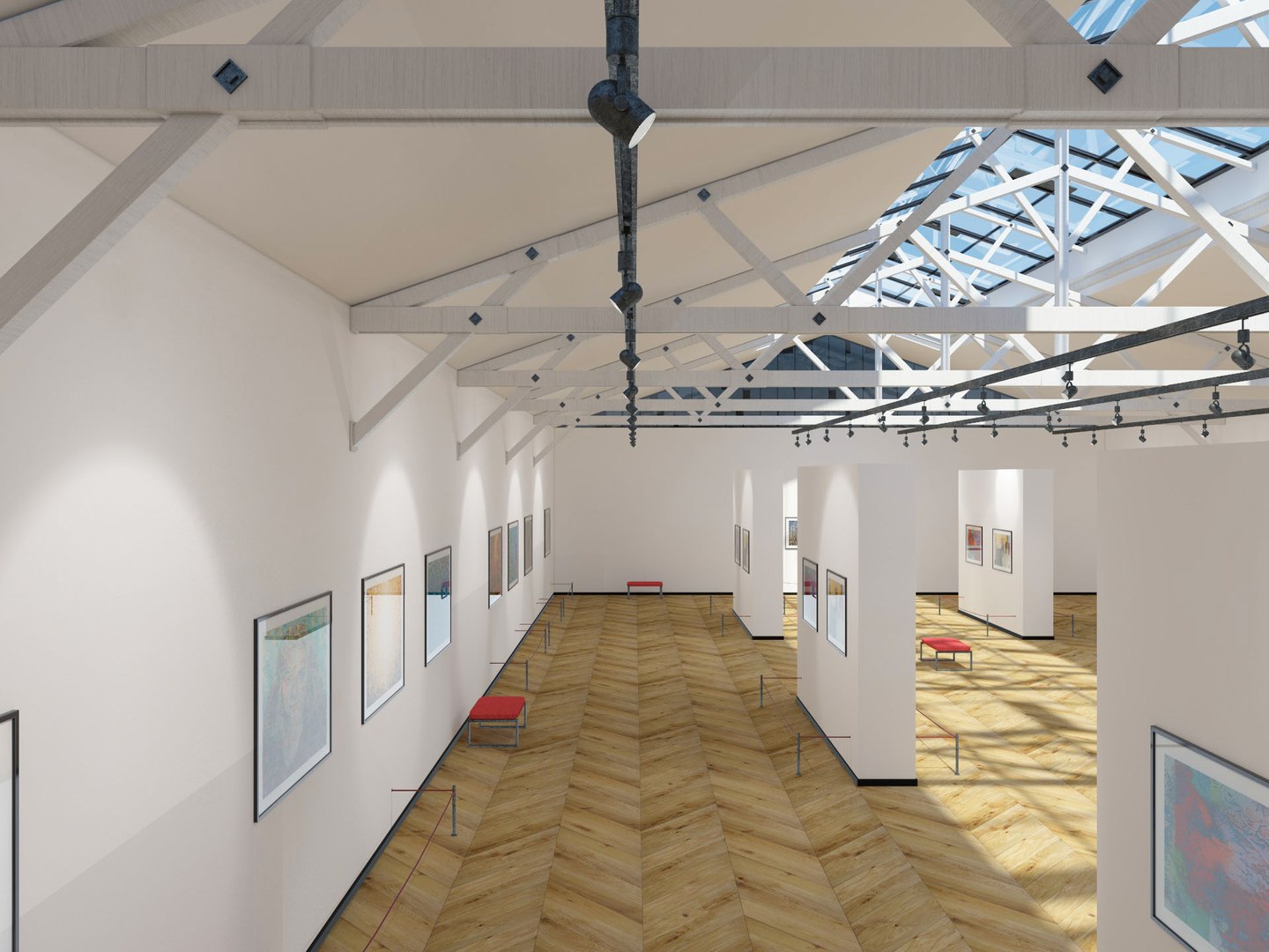 3D Art Gallery Exhibition Model - TurboSquid 2067991