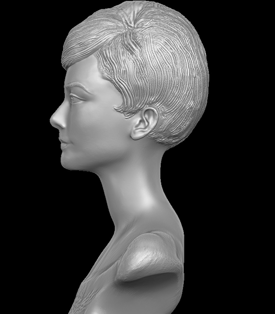 Audrey Hepburn Bust Model - TurboSquid 1273016