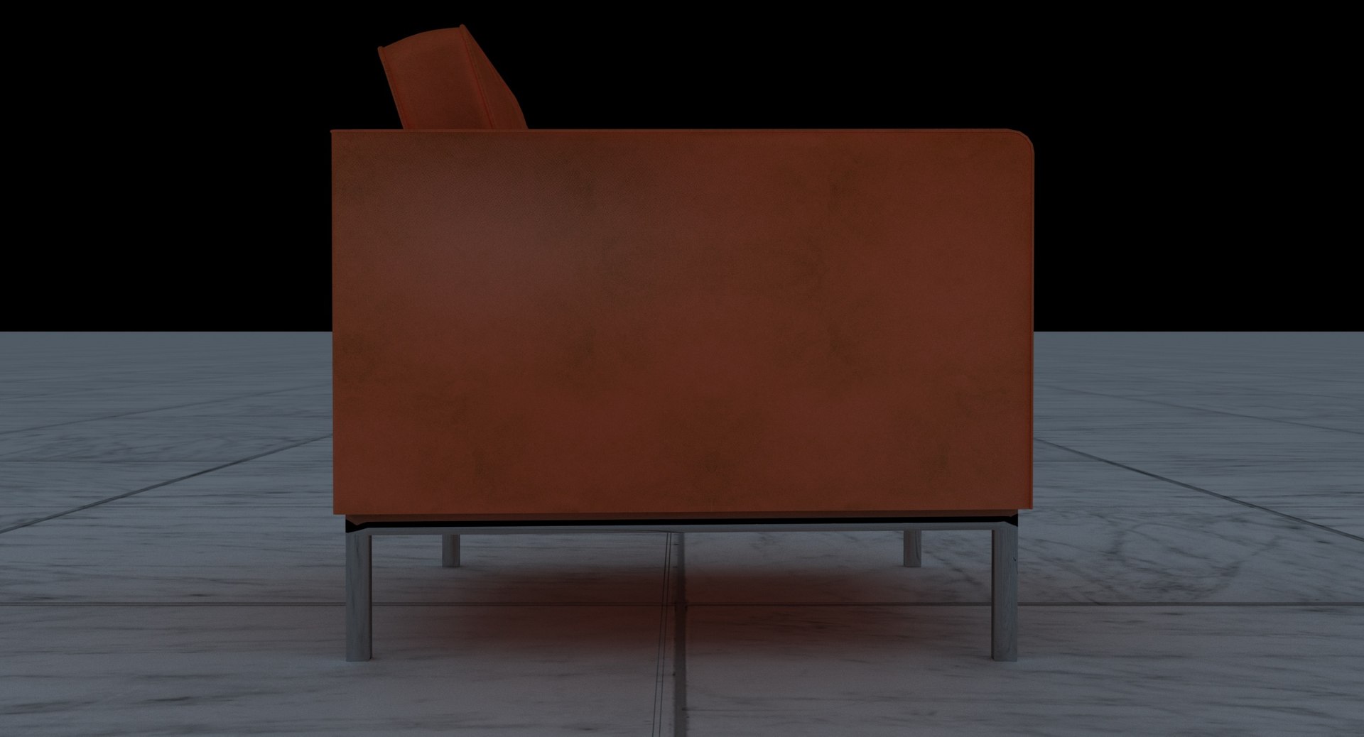 3D Knoll Florence Orange Leather Seating Set - TurboSquid 2002352