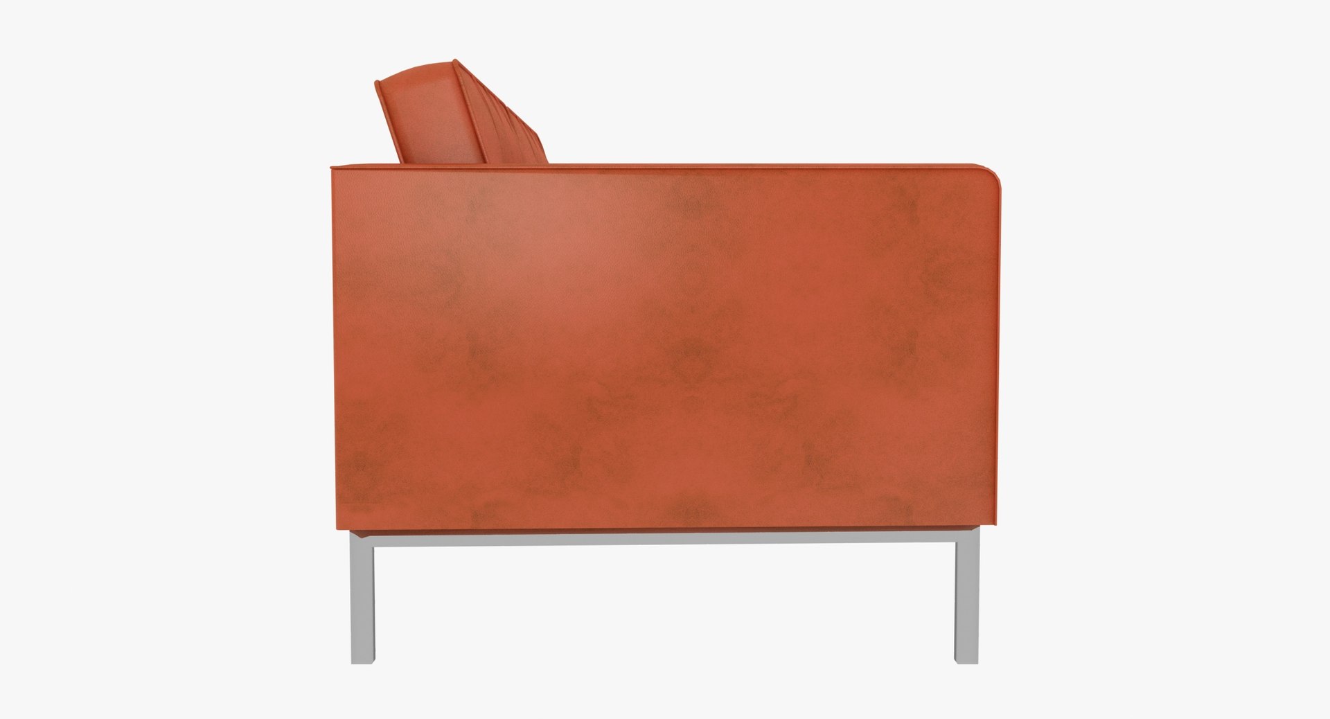 3D Knoll Florence Orange Leather Seating Set - TurboSquid 2002352