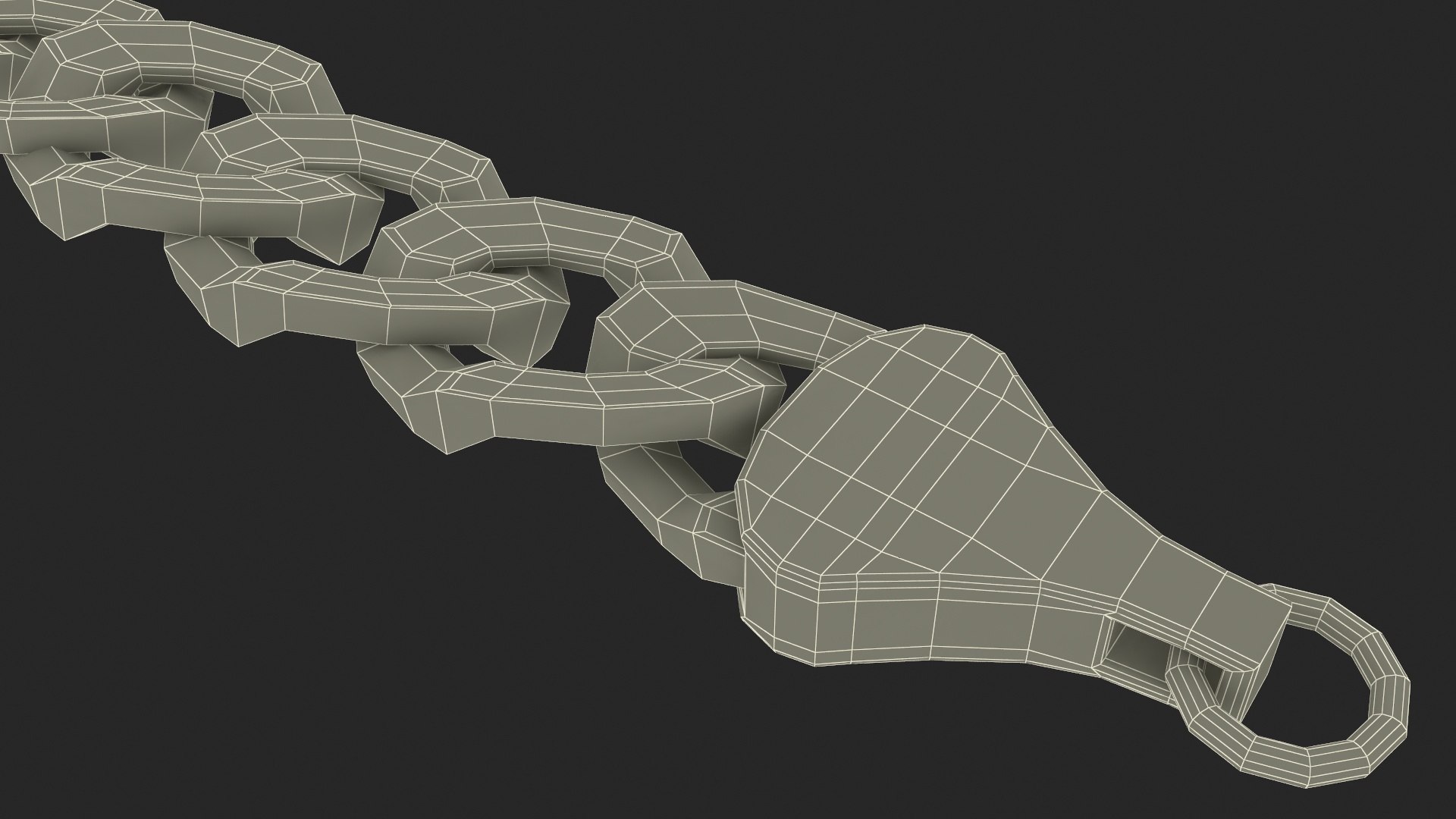 Curb Chain Silver 3D - TurboSquid 2239669