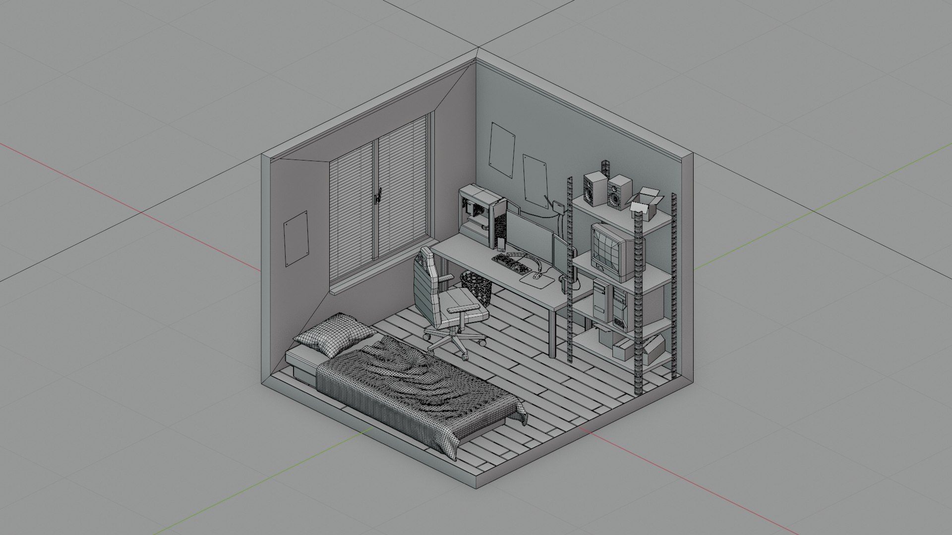 Isometric Gaming Room 1 Model - TurboSquid 1761959