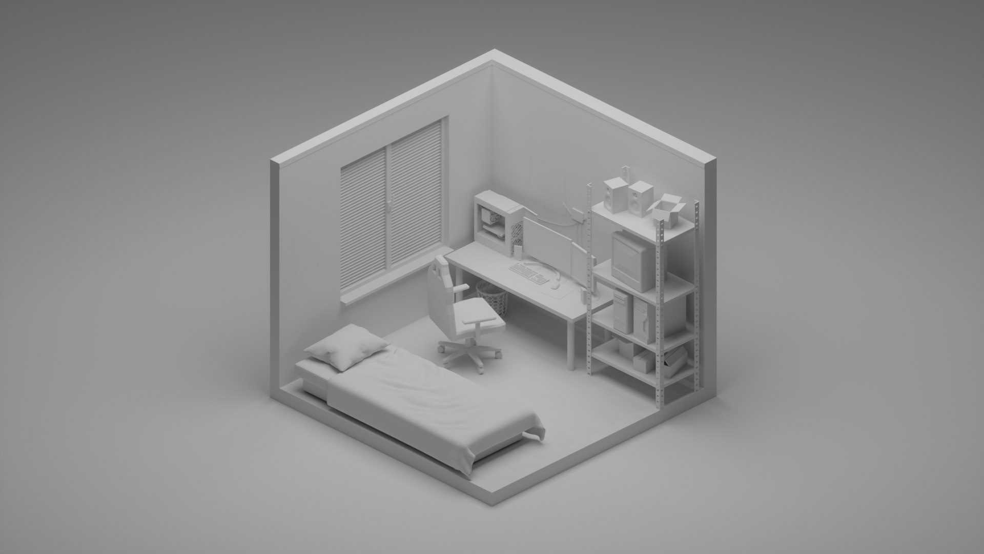 Isometric Gaming Room 1 Model - TurboSquid 1761959