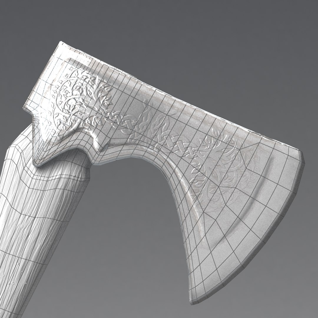 Ready Medieval Hatchet 3D Model - TurboSquid 1513771