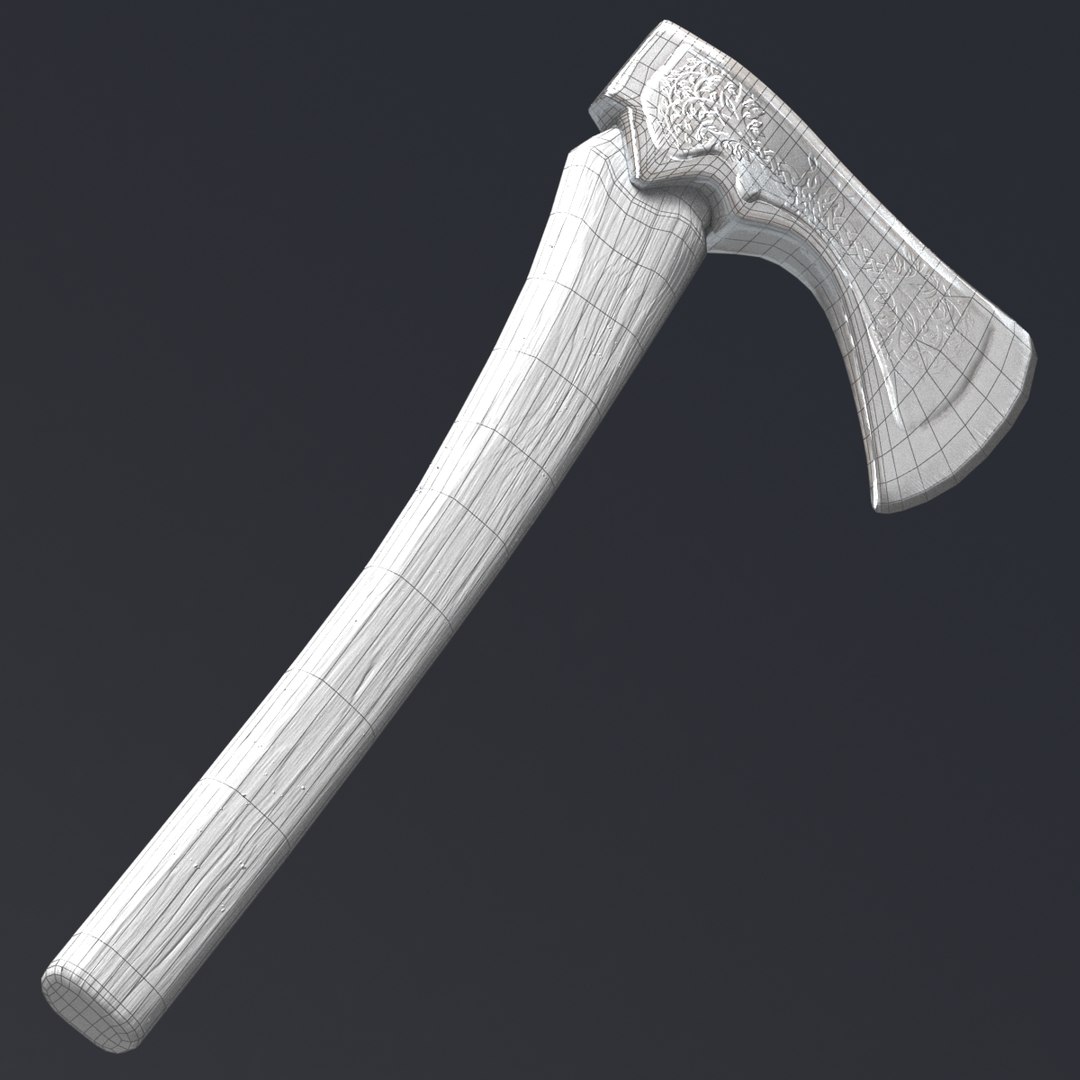 Ready Medieval Hatchet 3D Model - TurboSquid 1513771