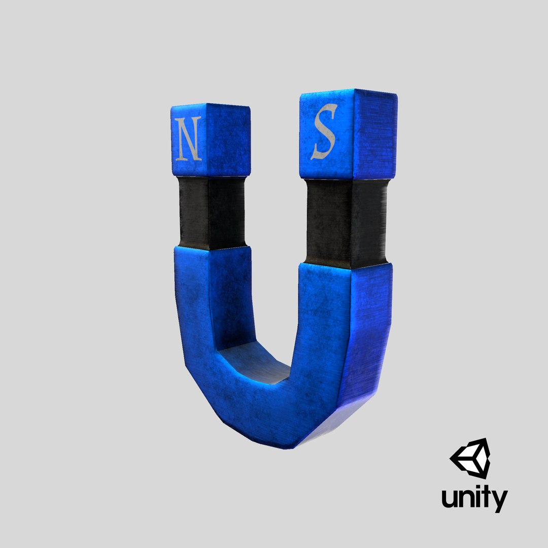 Free 3D Stylized Magnet - Blue - TurboSquid 1962102