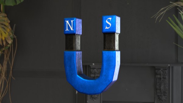 Free 3D Stylized Magnet - Blue - TurboSquid 1962102
