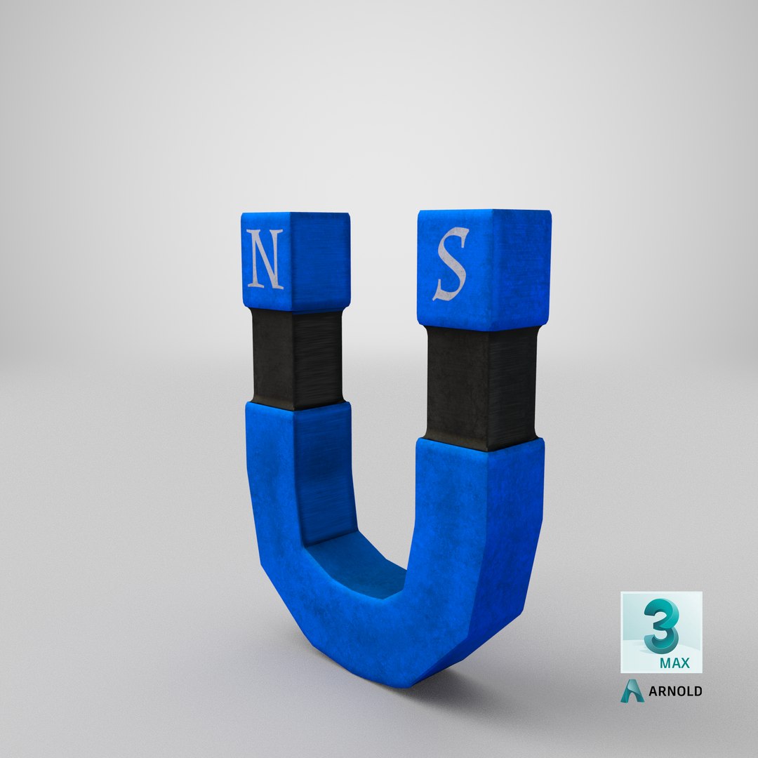 Free 3D Stylized Magnet - Blue - TurboSquid 1962102