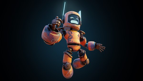 3D Post Apocalyptic Sci-Fi Robot - Game Ready Character model ...