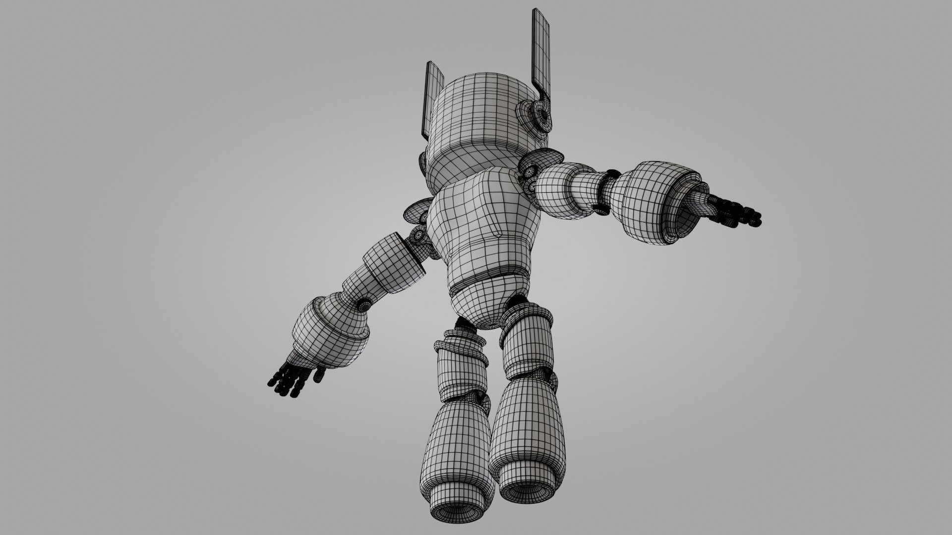 3D Post Apocalyptic Sci-Fi Robot - Game Ready Character model ...