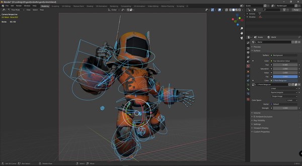 3D Post Apocalyptic Sci-Fi Robot - Game Ready Character model ...
