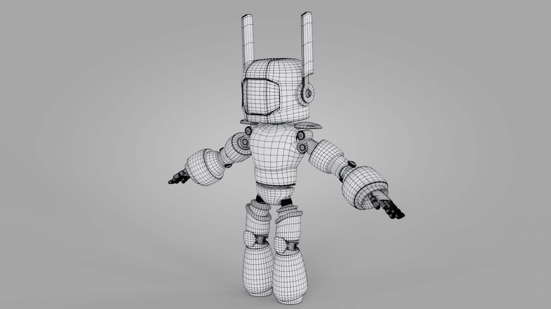 3D Post Apocalyptic Sci-Fi Robot - Game Ready Character model ...