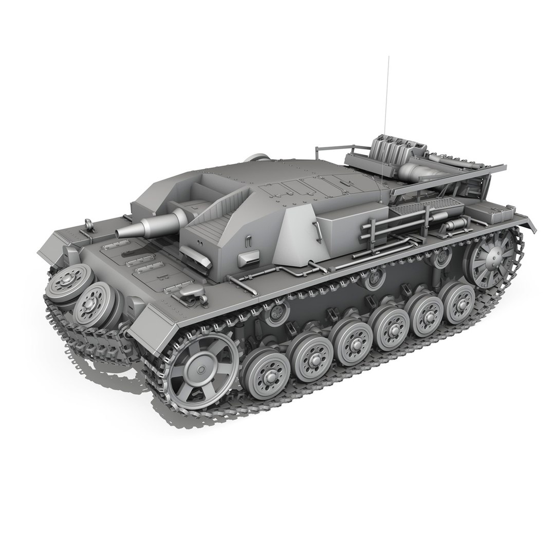3d - iii stug panzer tank model