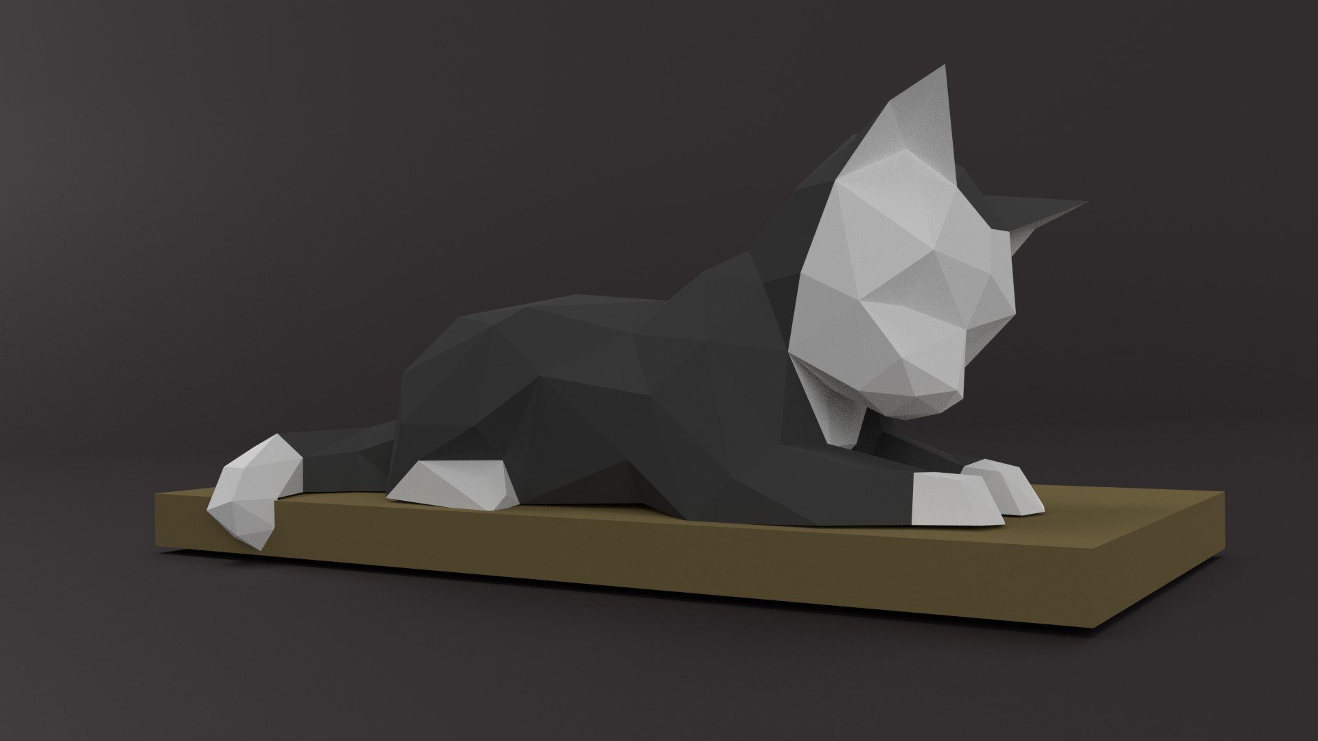 CAT LOW POLY 3D Papercraf 3D Model - TurboSquid 1777137