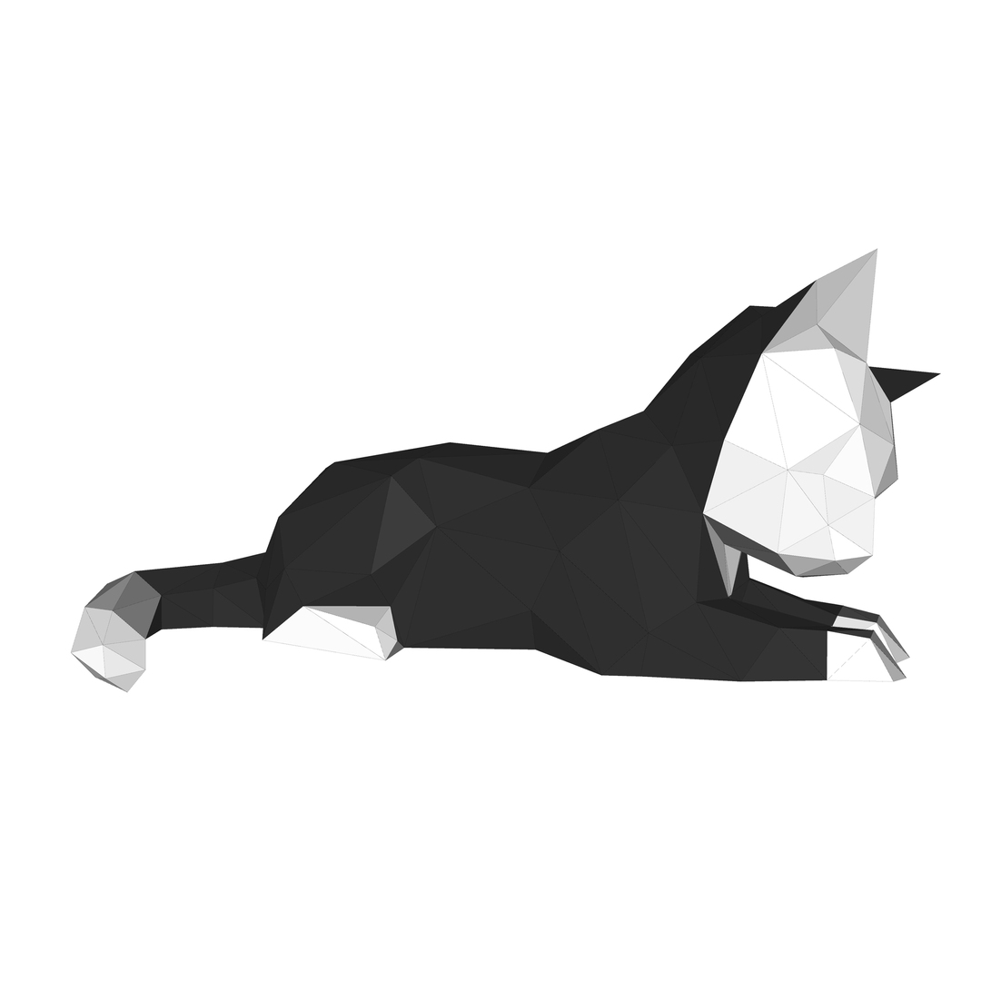 CAT LOW POLY 3D Papercraf 3D Model - TurboSquid 1777137