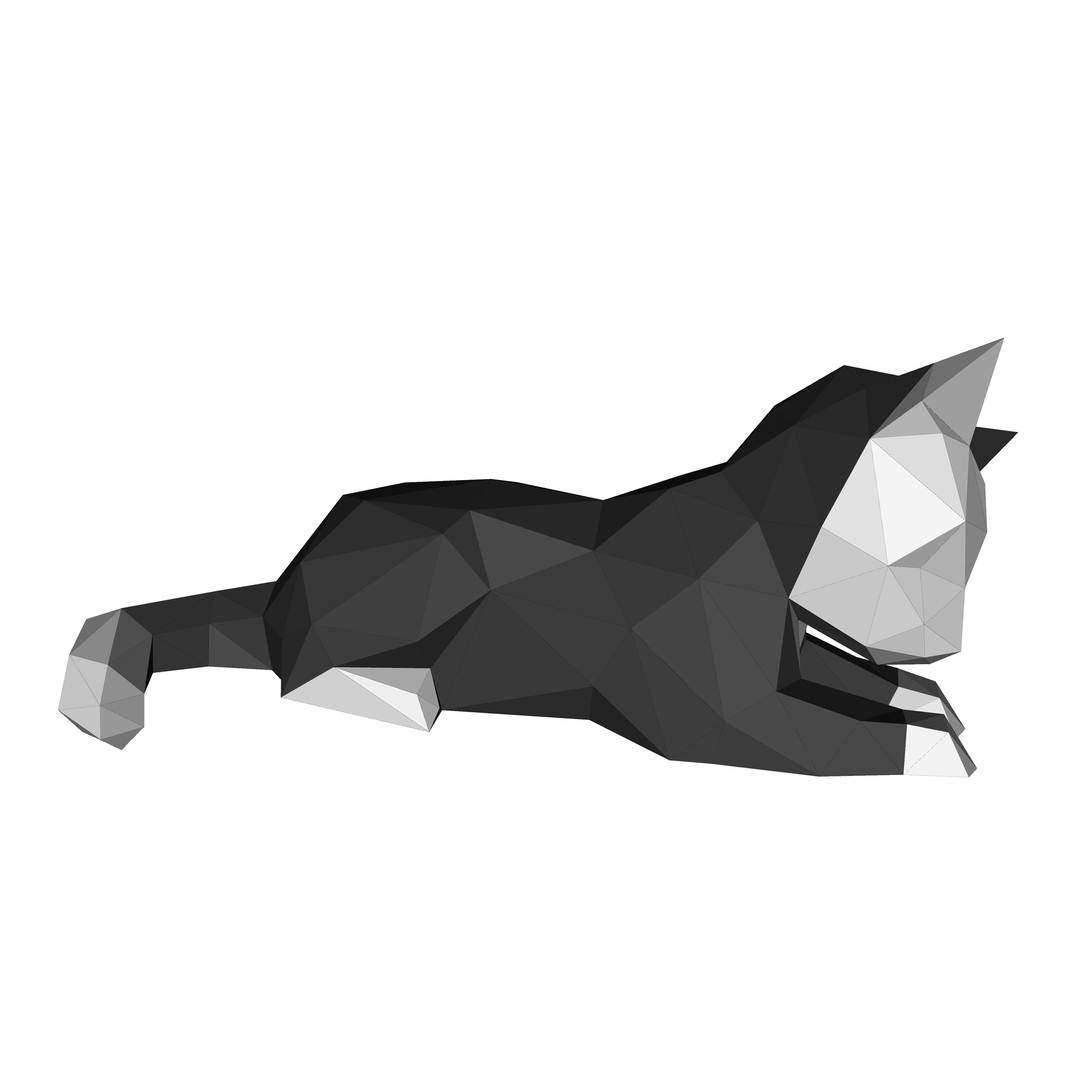 CAT LOW POLY 3D Papercraf 3D Model - TurboSquid 1777137