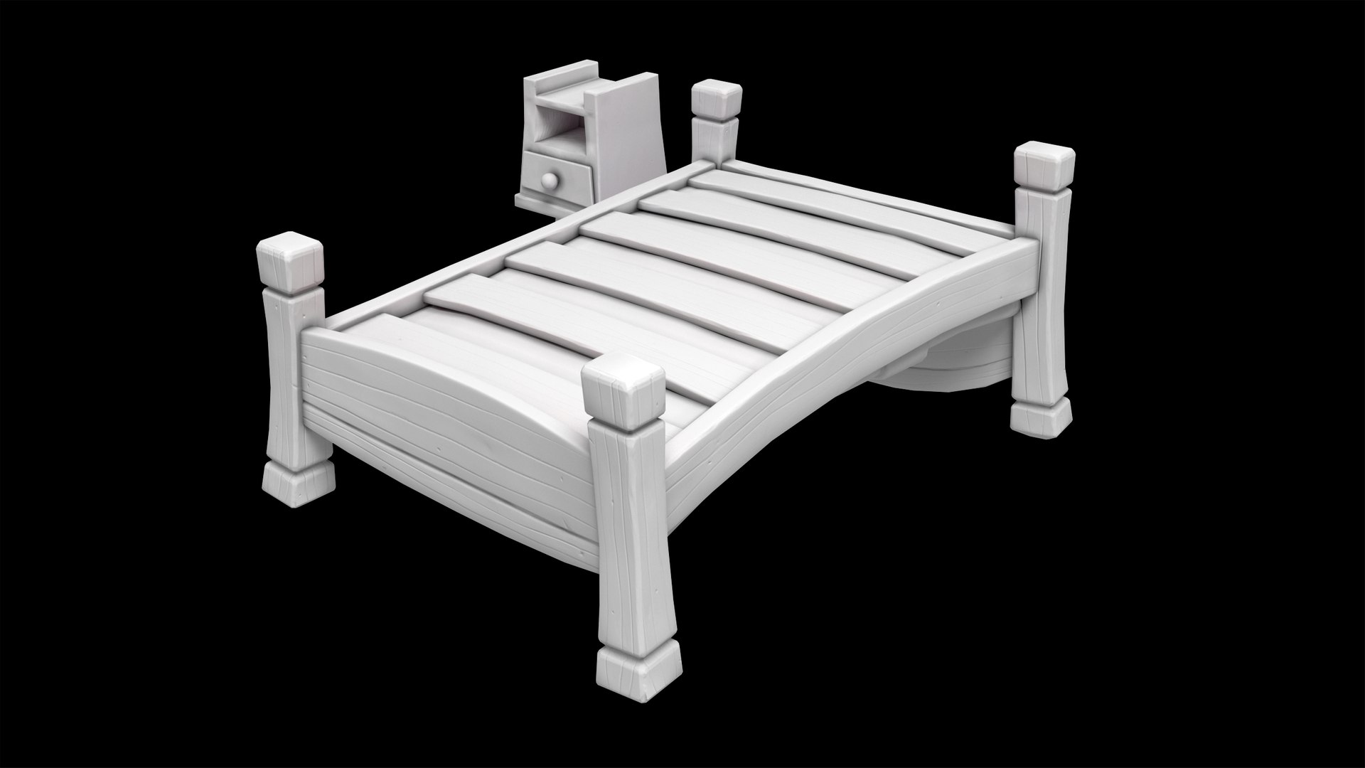 Stylized Bed 3D - TurboSquid 1924758