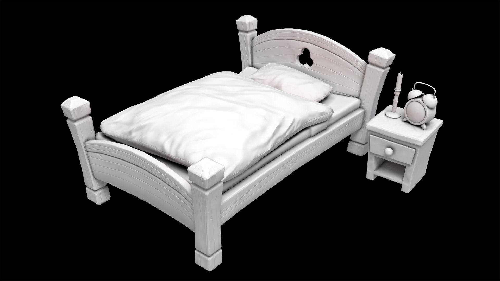 Stylized Bed 3D - TurboSquid 1924758